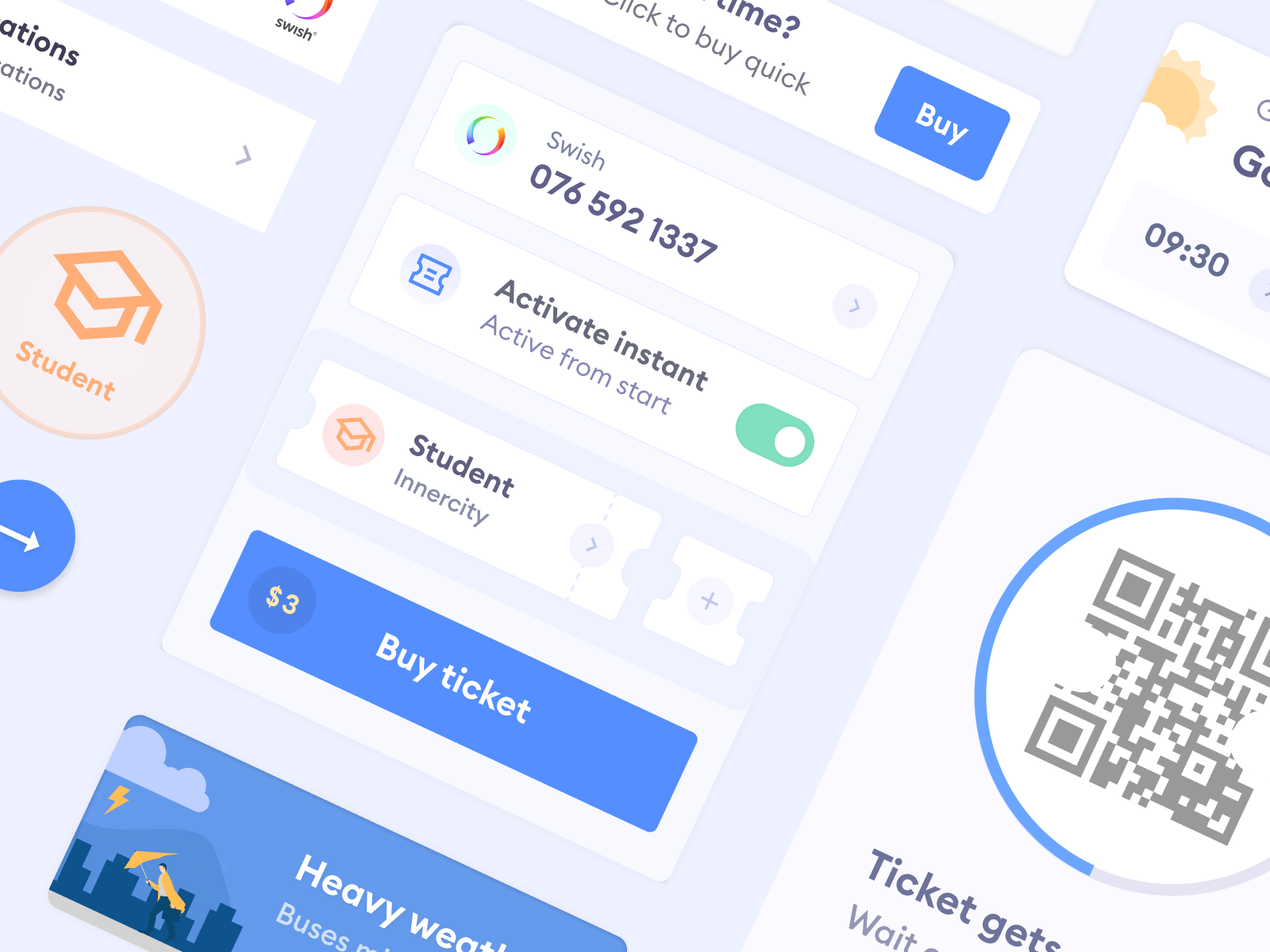 Public Transit App - UI Components by Simon Berglund on Dribbble