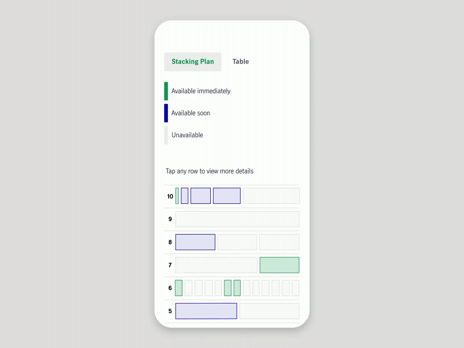 Mobile Stacking Plan Interaction by M. Saito for Maark on Dribbble