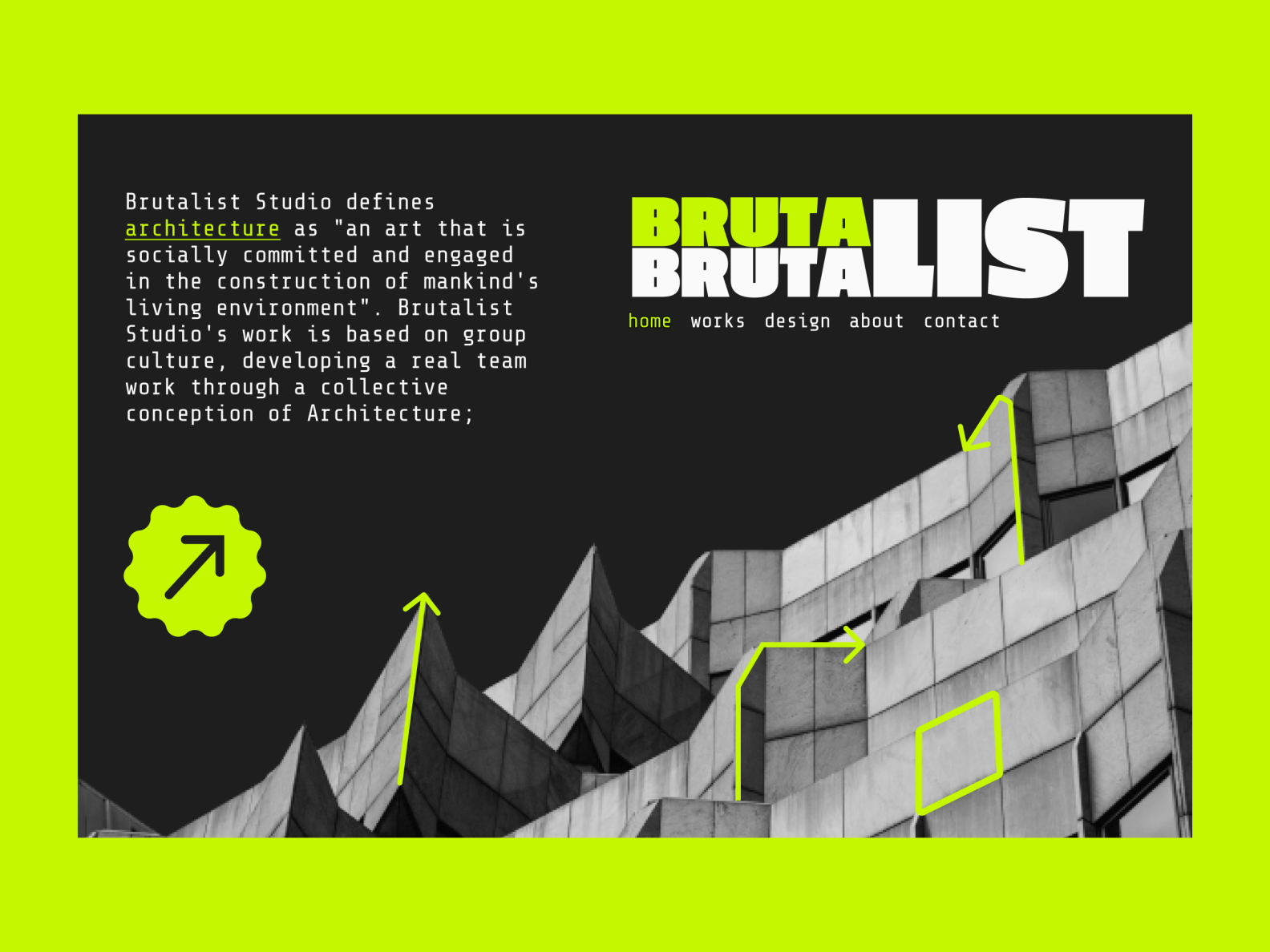 Brutalist Studio by Niyas V on Dribbble