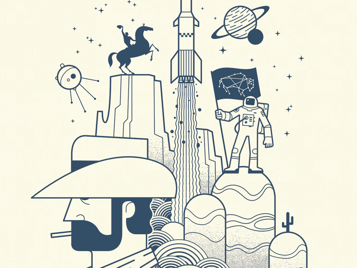 Cowboys & Astronauts by John Solimine on Dribbble