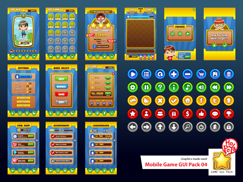 Mobile Game GUI Pack 04 by Mahmud Fajar Rosyadi on Dribbble