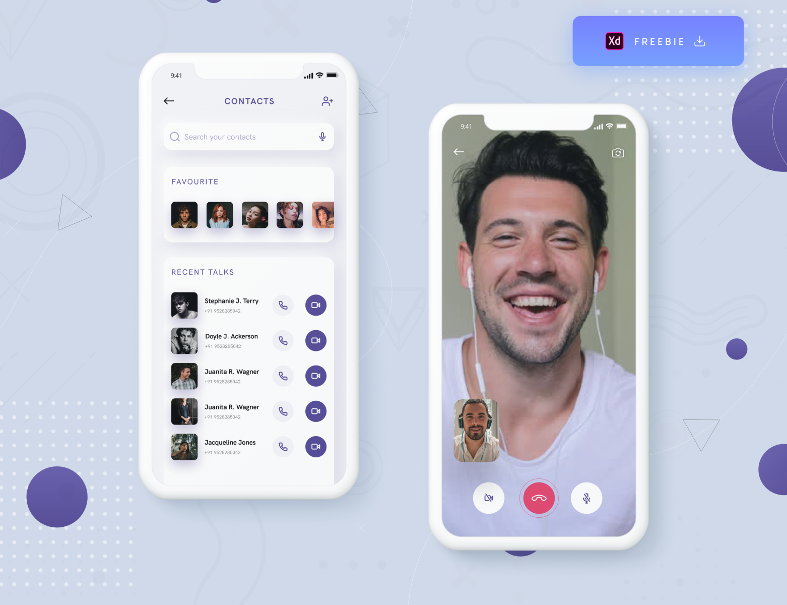 Daily UI Challenge 067/100 - Video calling app - (Freebie) by Ankur ...