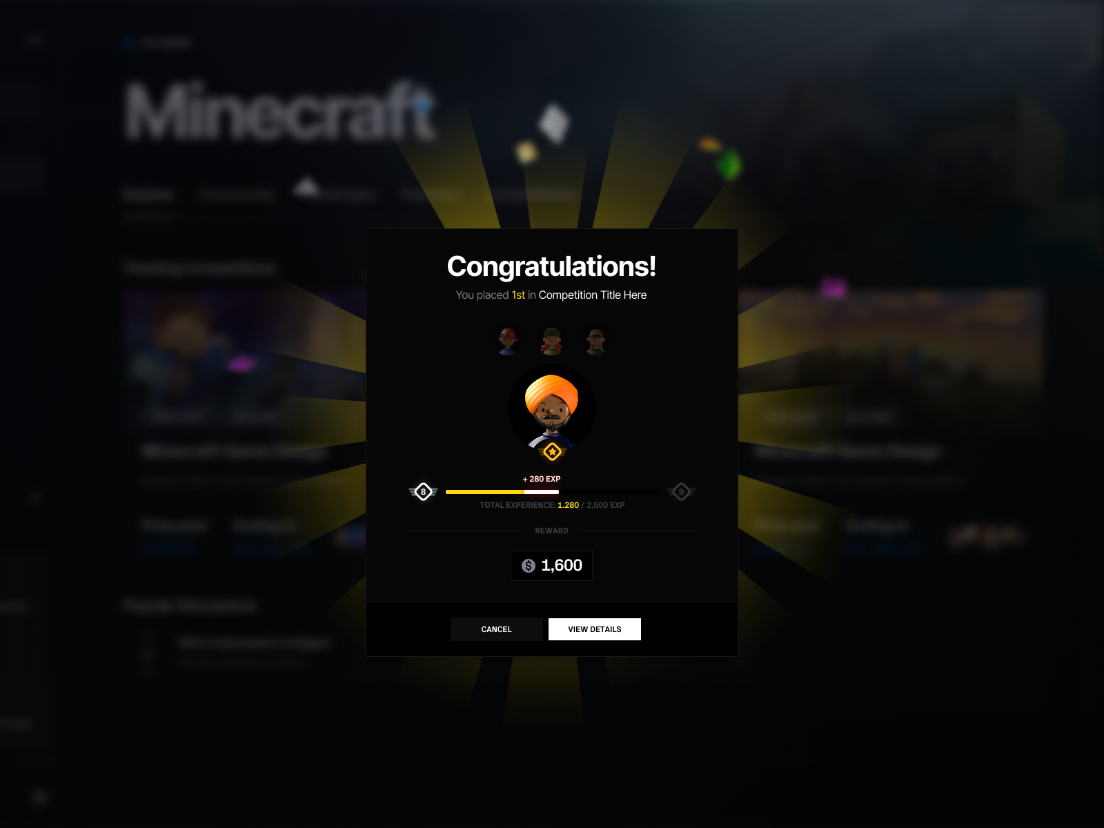 Dark game UX/UI - Ender project by Romanov for Bang Bang Studio on Dribbble