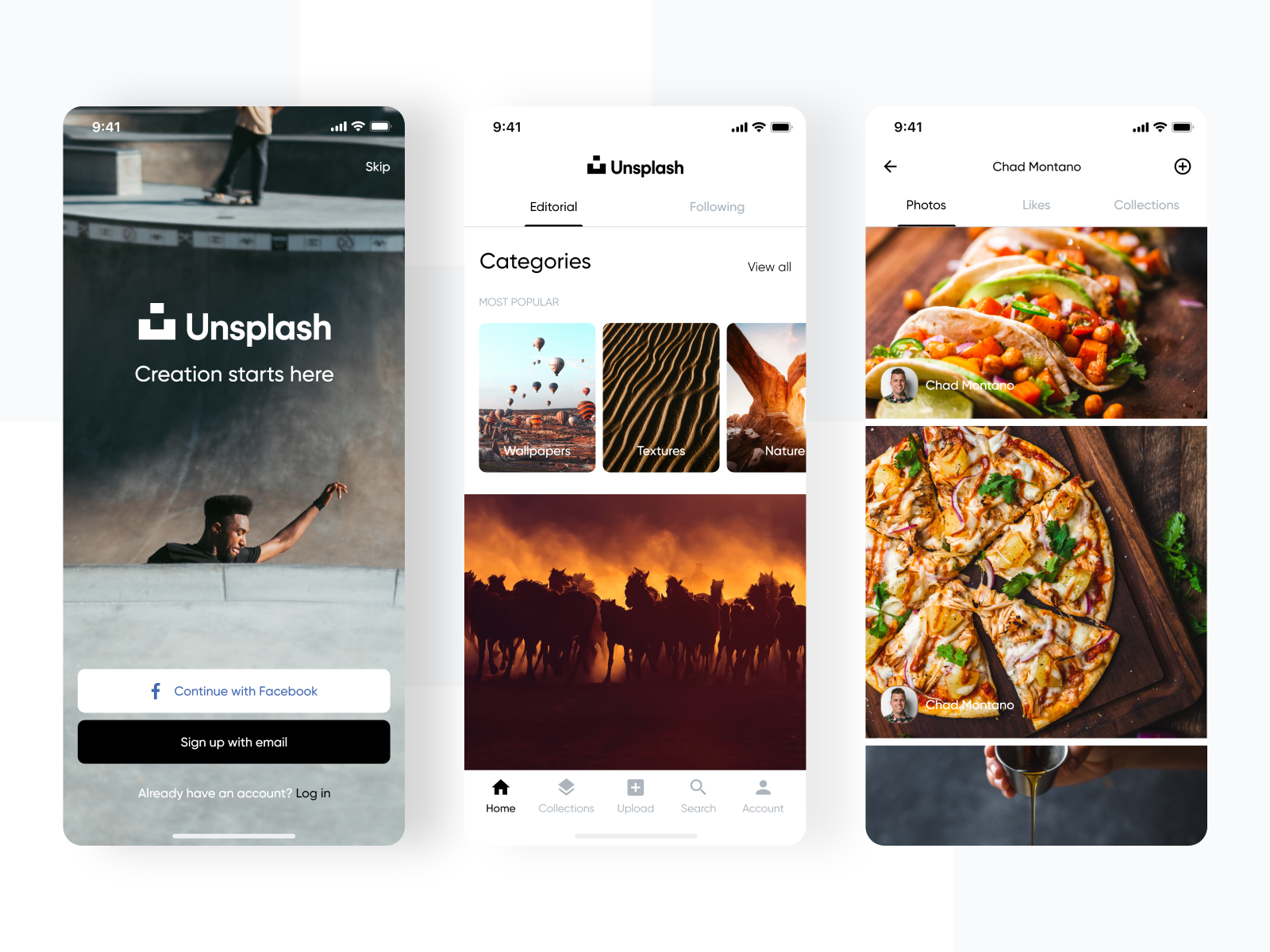 Unsplash | App Design Concept by Bartosz Piekarz on Dribbble