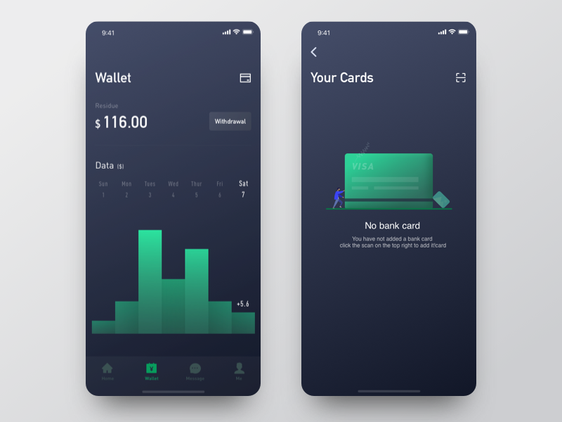 wallet UI by lvshengqiang on Dribbble