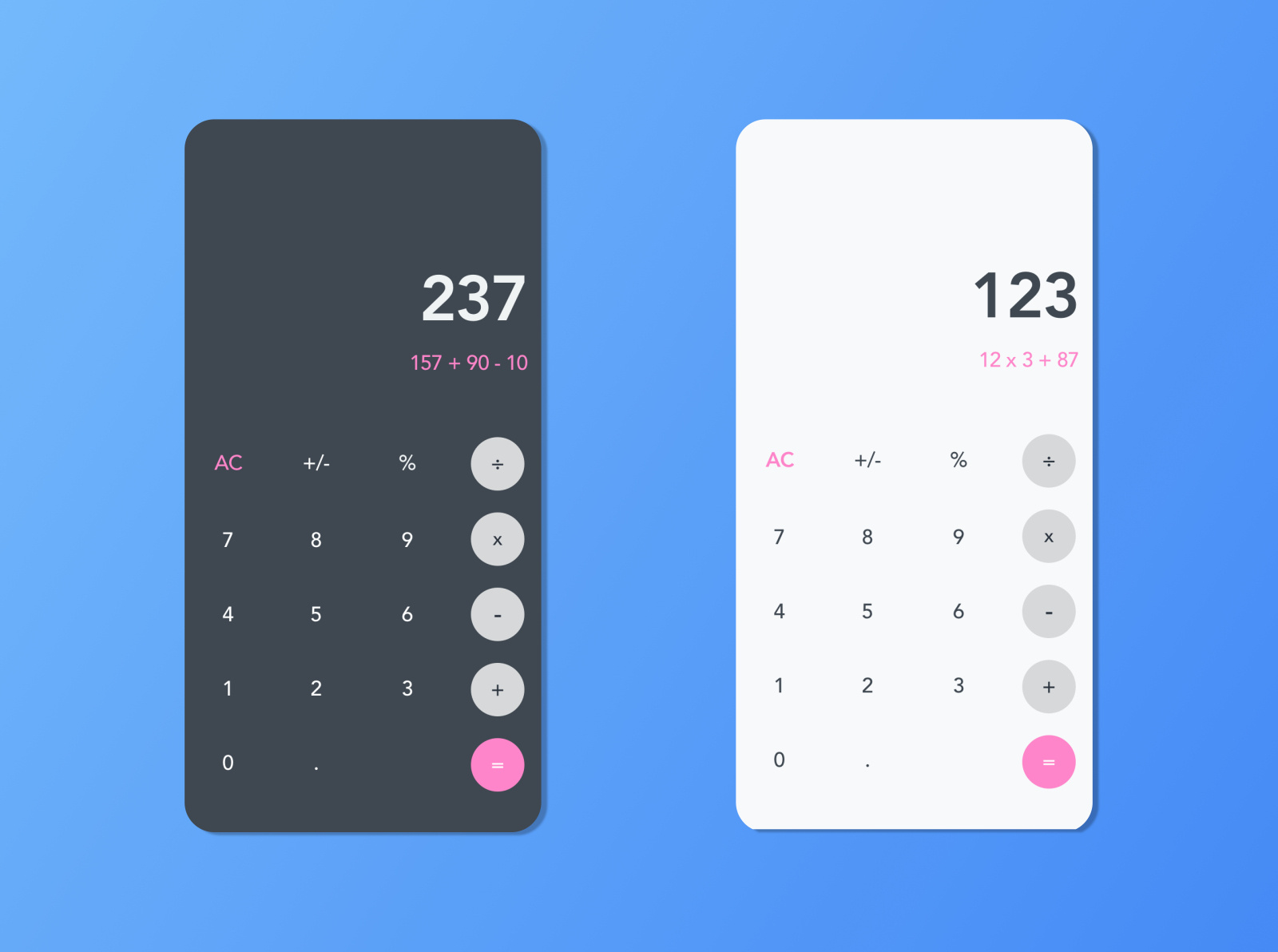 Daily UI 004 - Calculator Design by Christopher Haines on Dribbble