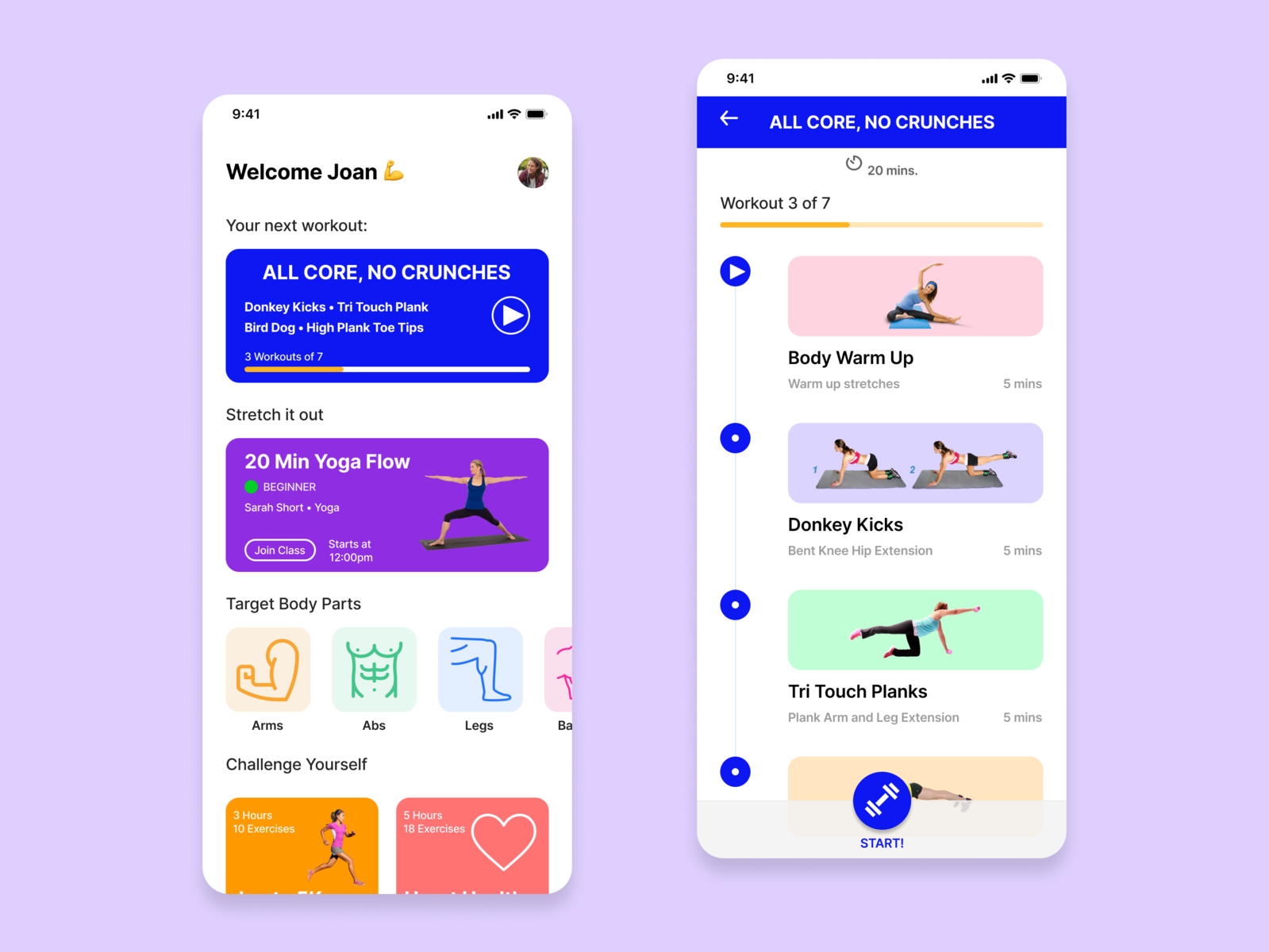 Daily UI 62 - Workout by Christopher Haines on Dribbble