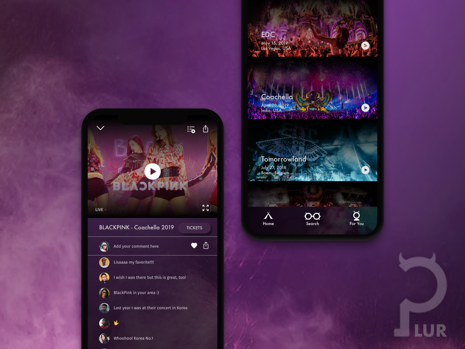 PLUR Music Festival Video App 🤘 by Curry (Jialin) Du on Dribbble