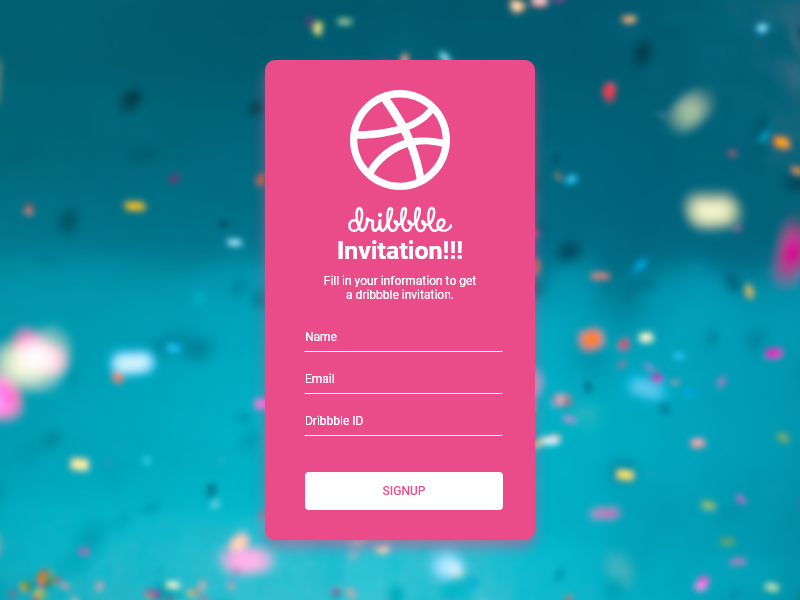 Dailyui 001 - Signup page (Dribbble Invitation) by Pouria Tajik on Dribbble