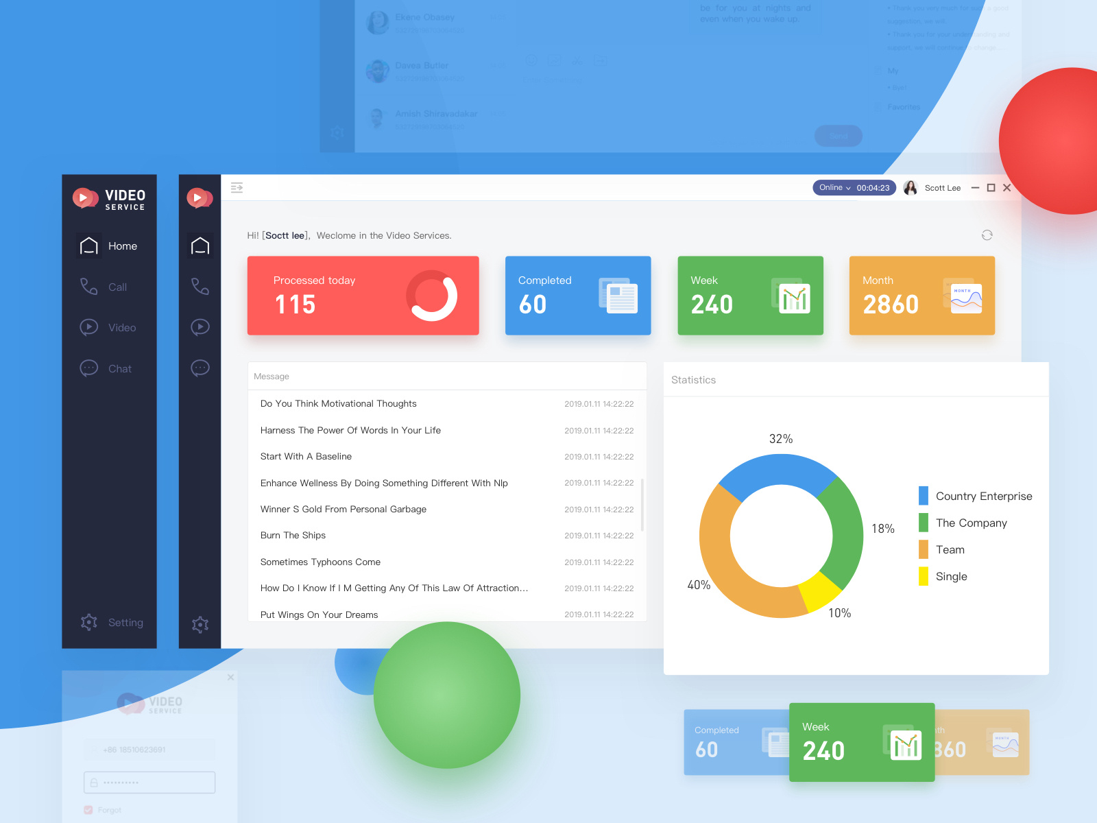 Video customer service app by Allen lee on Dribbble