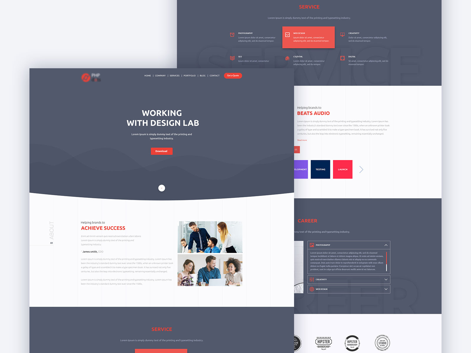 Service Provider : Website Design by Hiren Patel on Dribbble