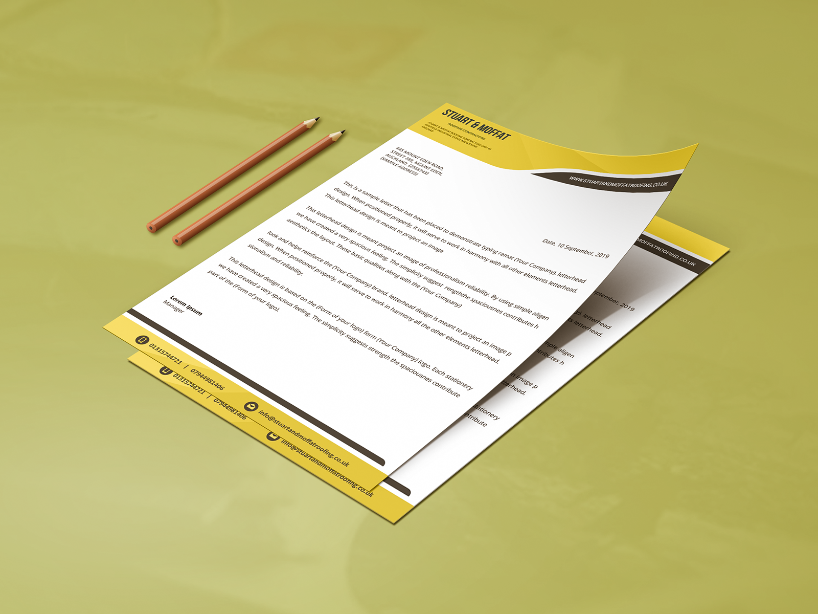 Designed Letterpad Banner by Tecocraft Infusion on Dribbble