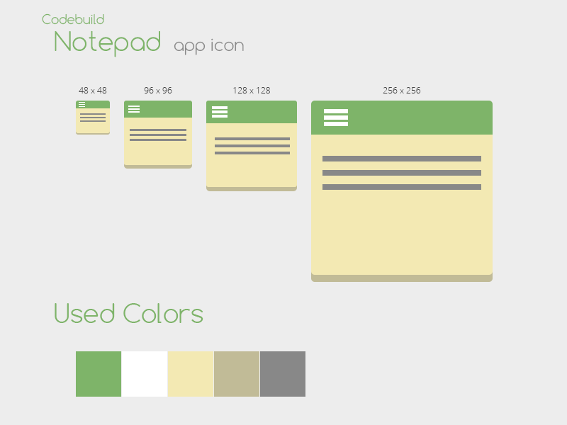 Simple Note app icon by Codebuild on Dribbble