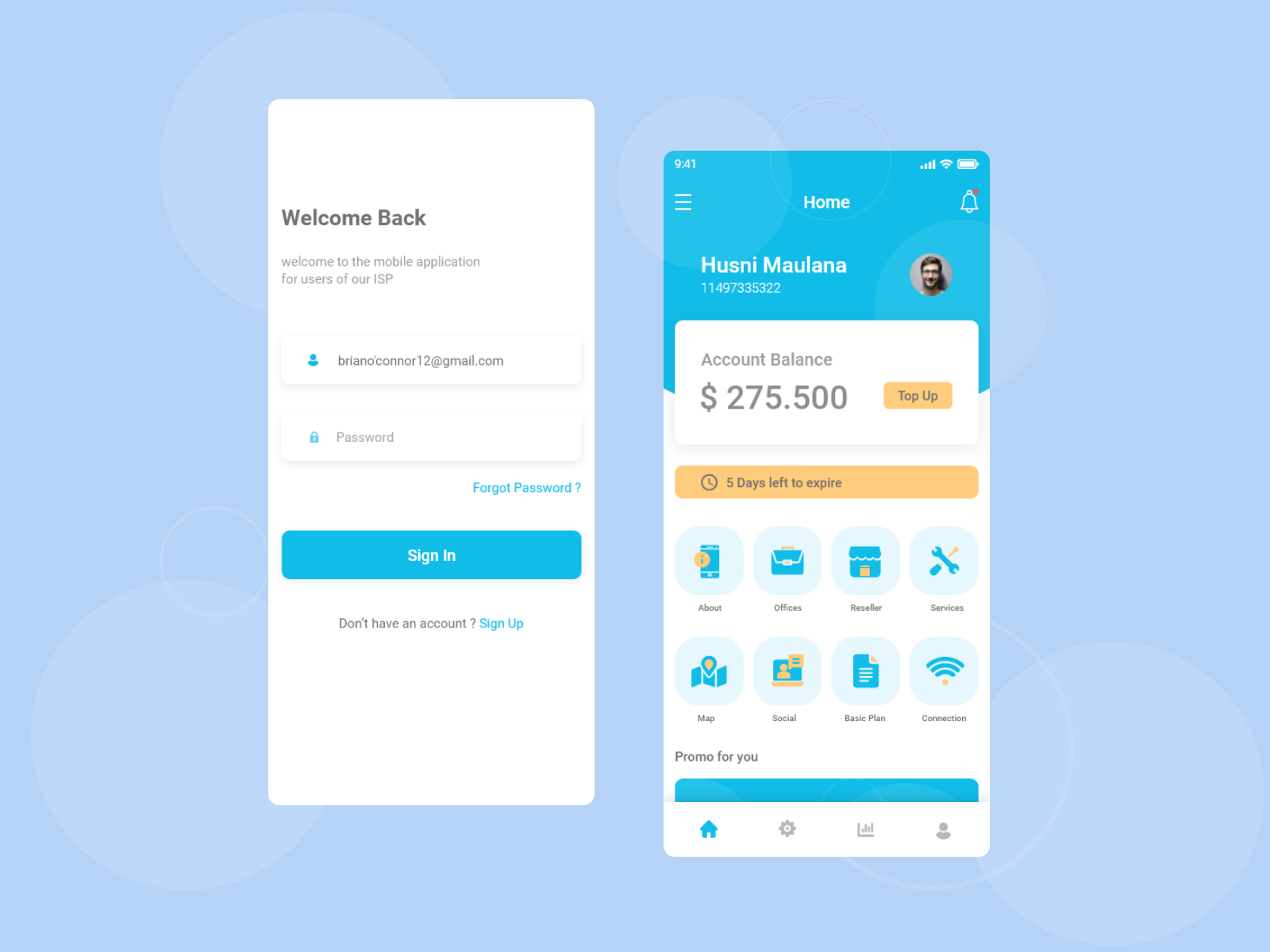 ISP Mobile App by husniluthfi on Dribbble
