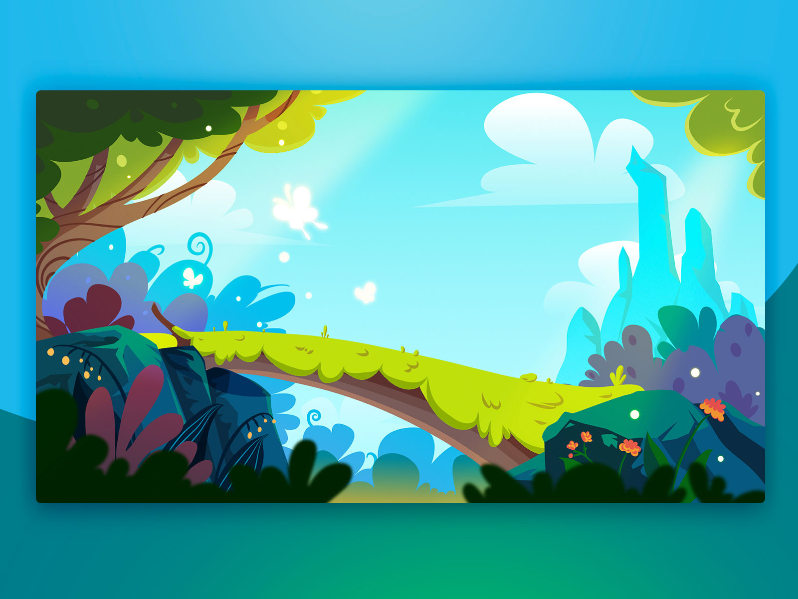 Forest background by Janet Li on Dribbble