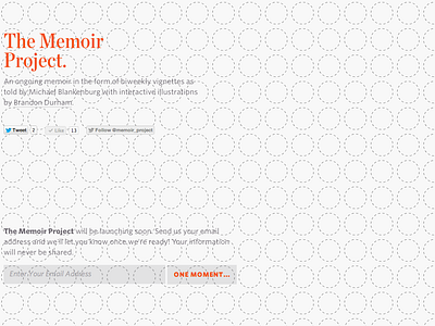 Loading Screen - The Memoir Project by Brandon Durham on Dribbble