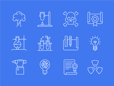 Free Science and education icon set free vector by Rabbector.com on ...