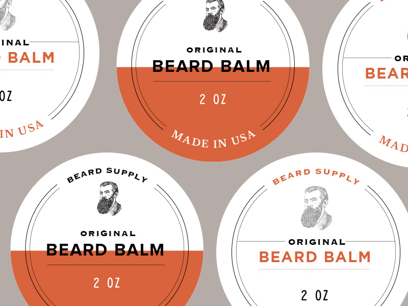 Beard Supply Label Designs by Kevin Craft on Dribbble