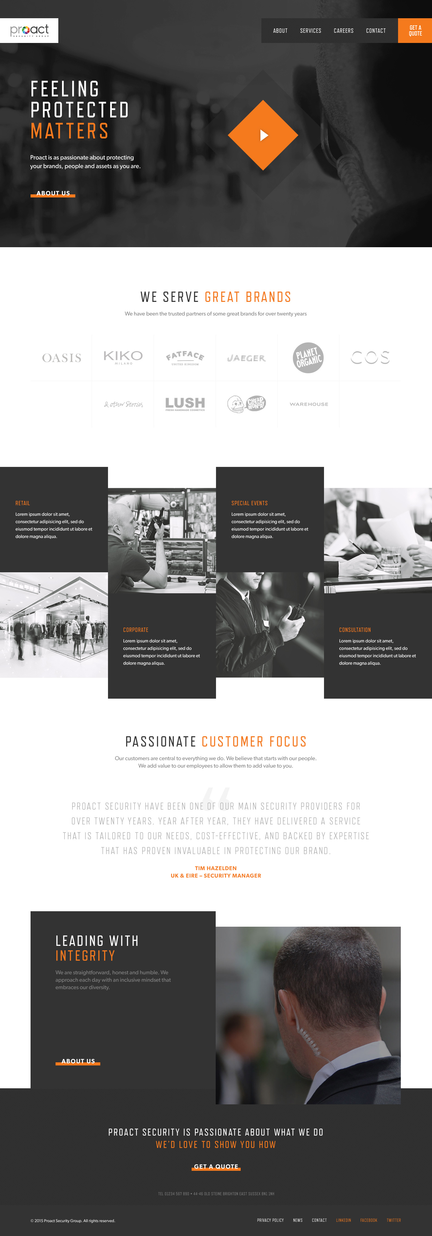 Proact Security Group by Matt Axell on Dribbble