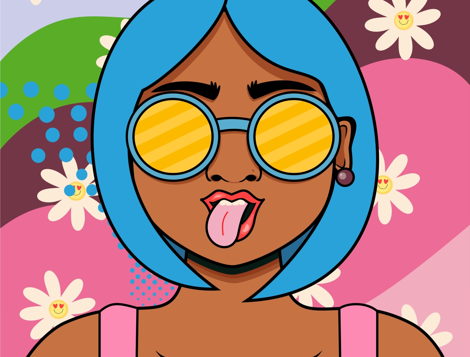 retro girl by Crys on Dribbble