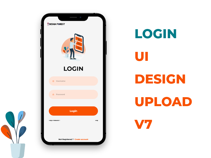 Login Screen UI Design v7 with android source code by D_VS_06 on Dribbble