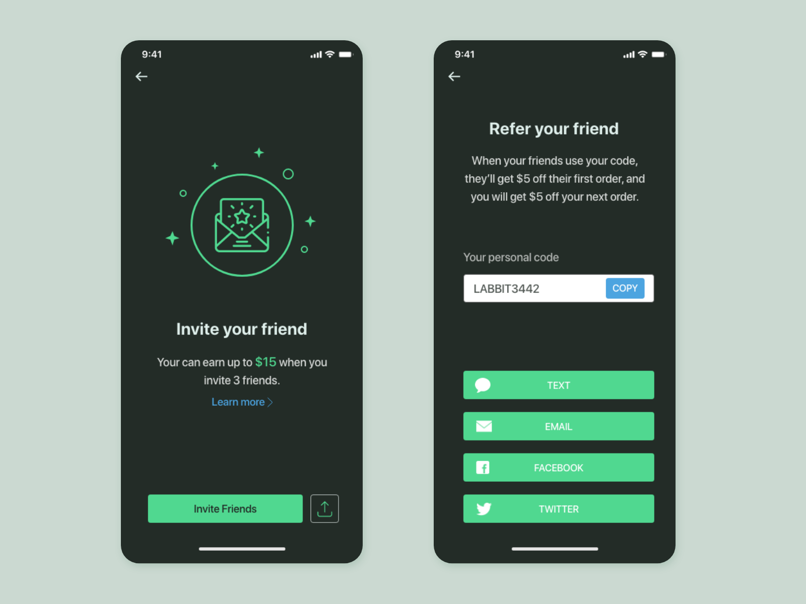 invite friend UI concept by Chloe Wu on Dribbble