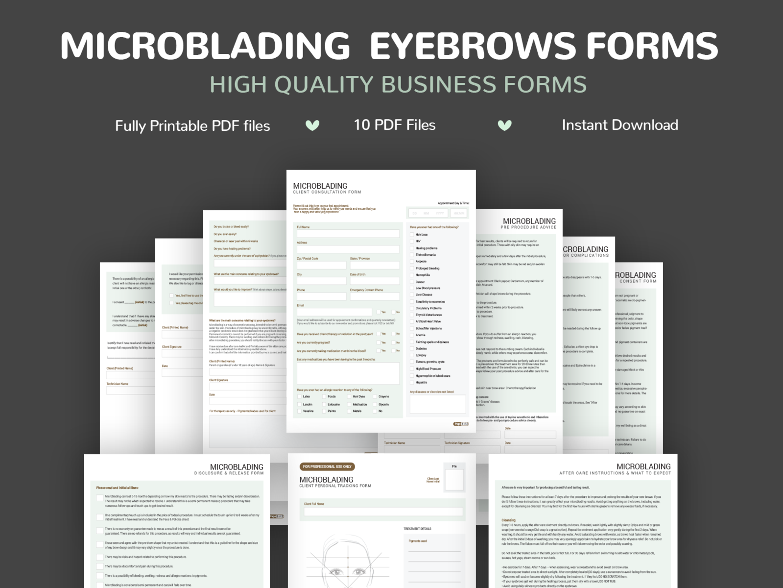 MicroBlading Eyebrows Forms by Enchanting Forms on Dribbble