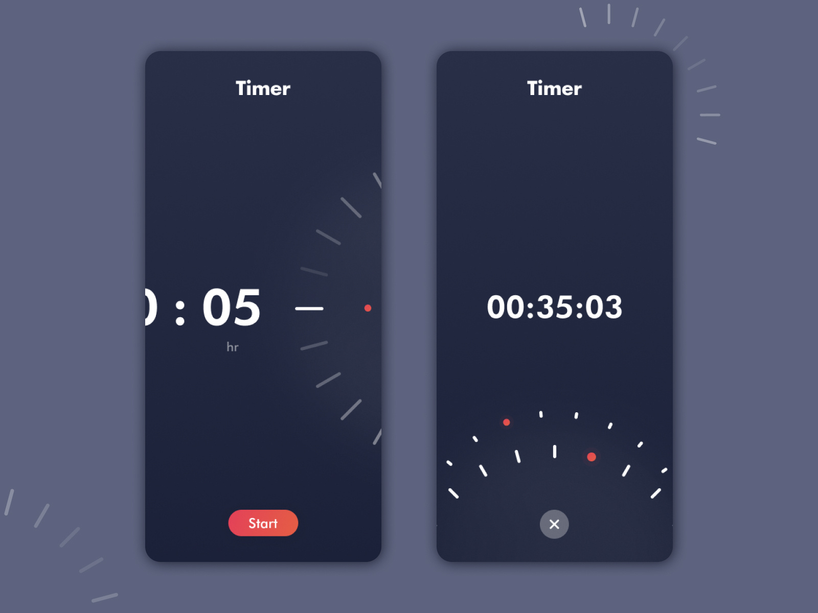 Timer App Interface by Pierre L on Dribbble