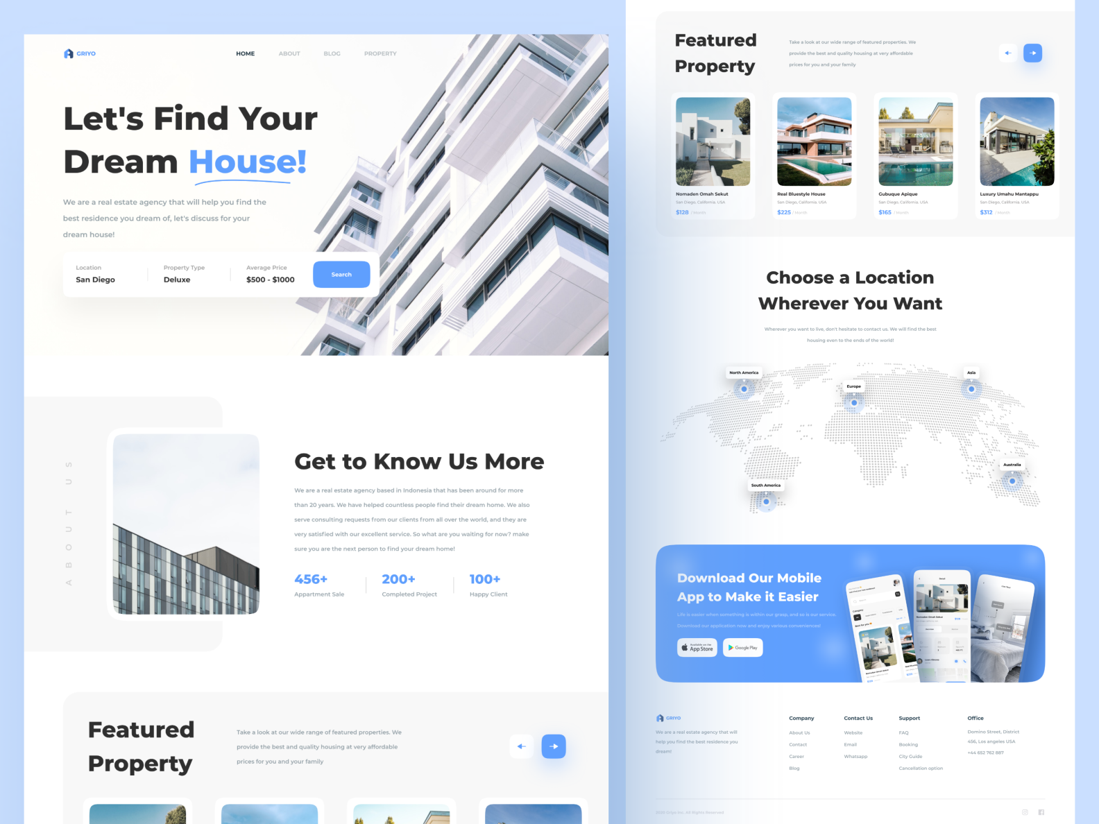 Griyo - Home Rent Landing Page by Regi Pangestu for Enver Studio on ...