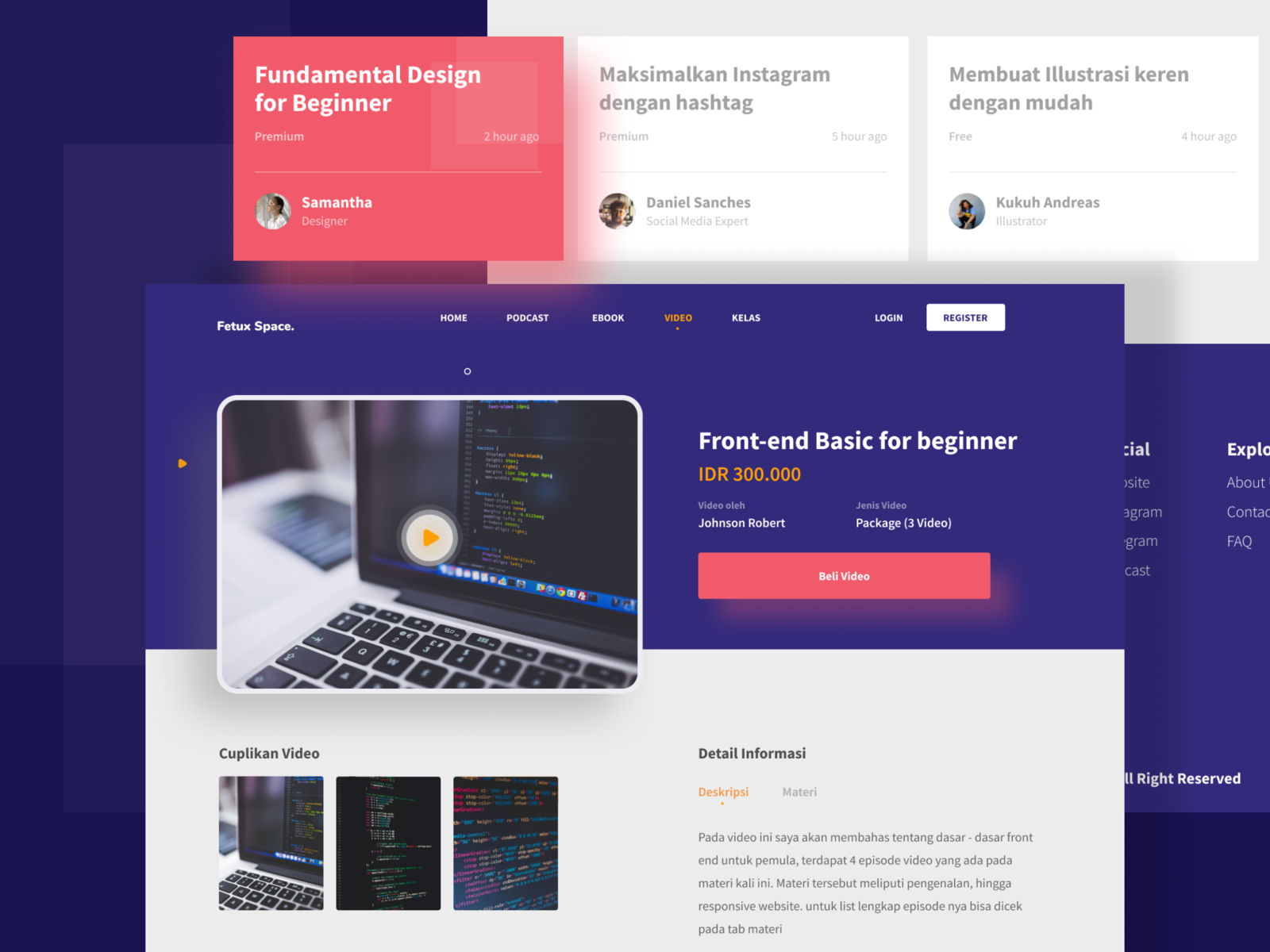 Website Exploration by Regi Pangestu on Dribbble