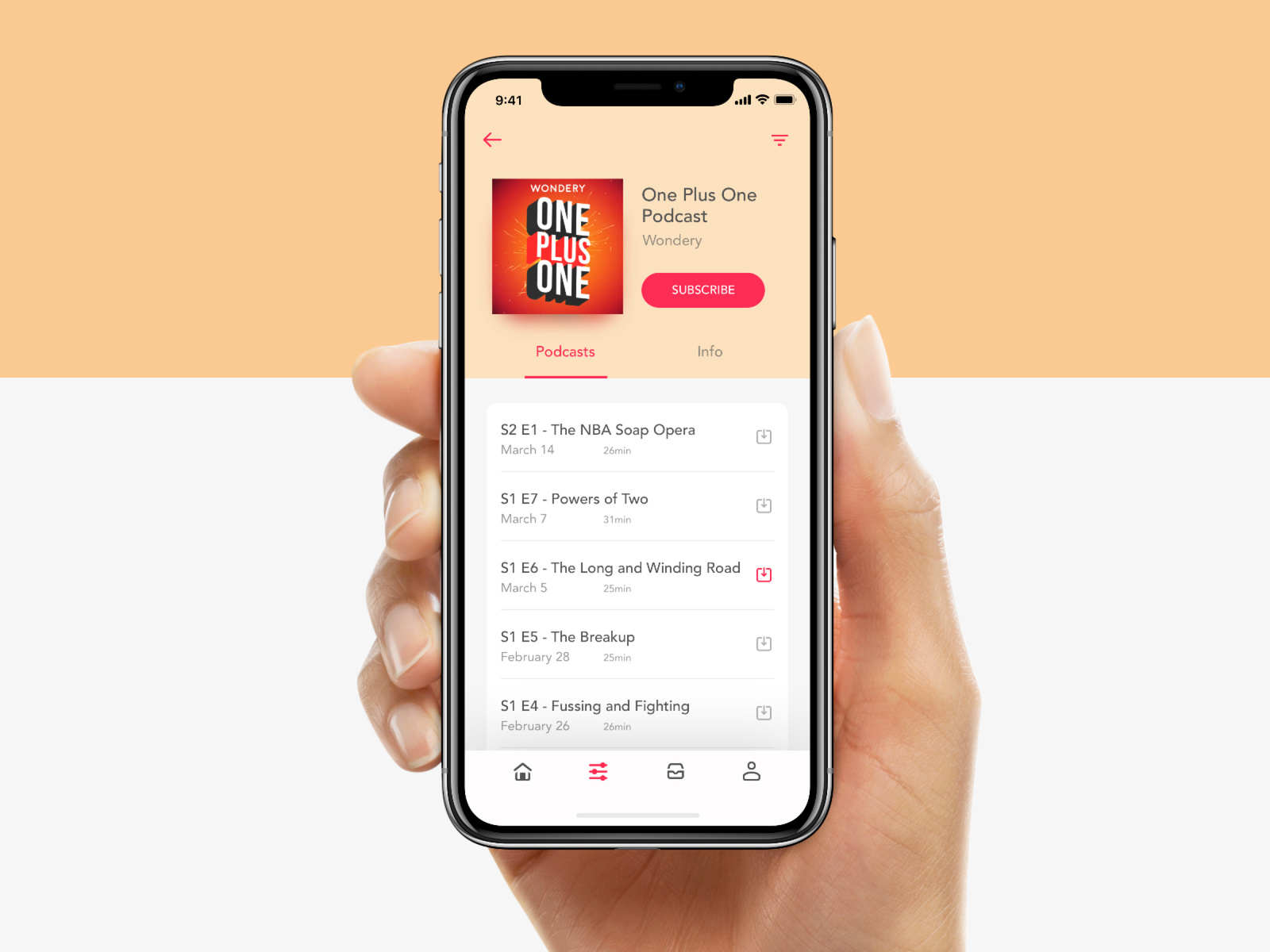 PodPro Podcast screen by Davide Galizzi on Dribbble