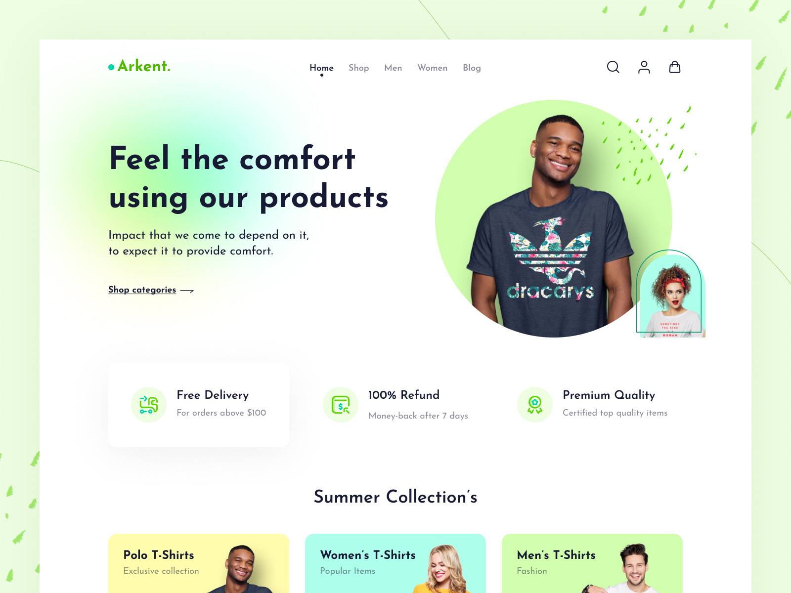 Arkent Landing Page Header by Asif Howlader on Dribbble