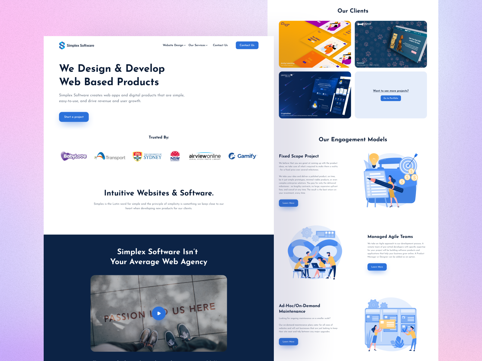 Simplex Software - Landing Page by Asif Howlader on Dribbble