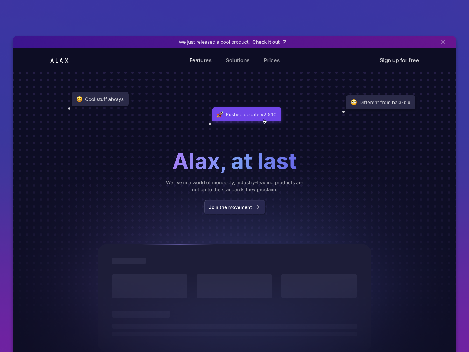 Alax hero section by Fawas Adegoke on Dribbble