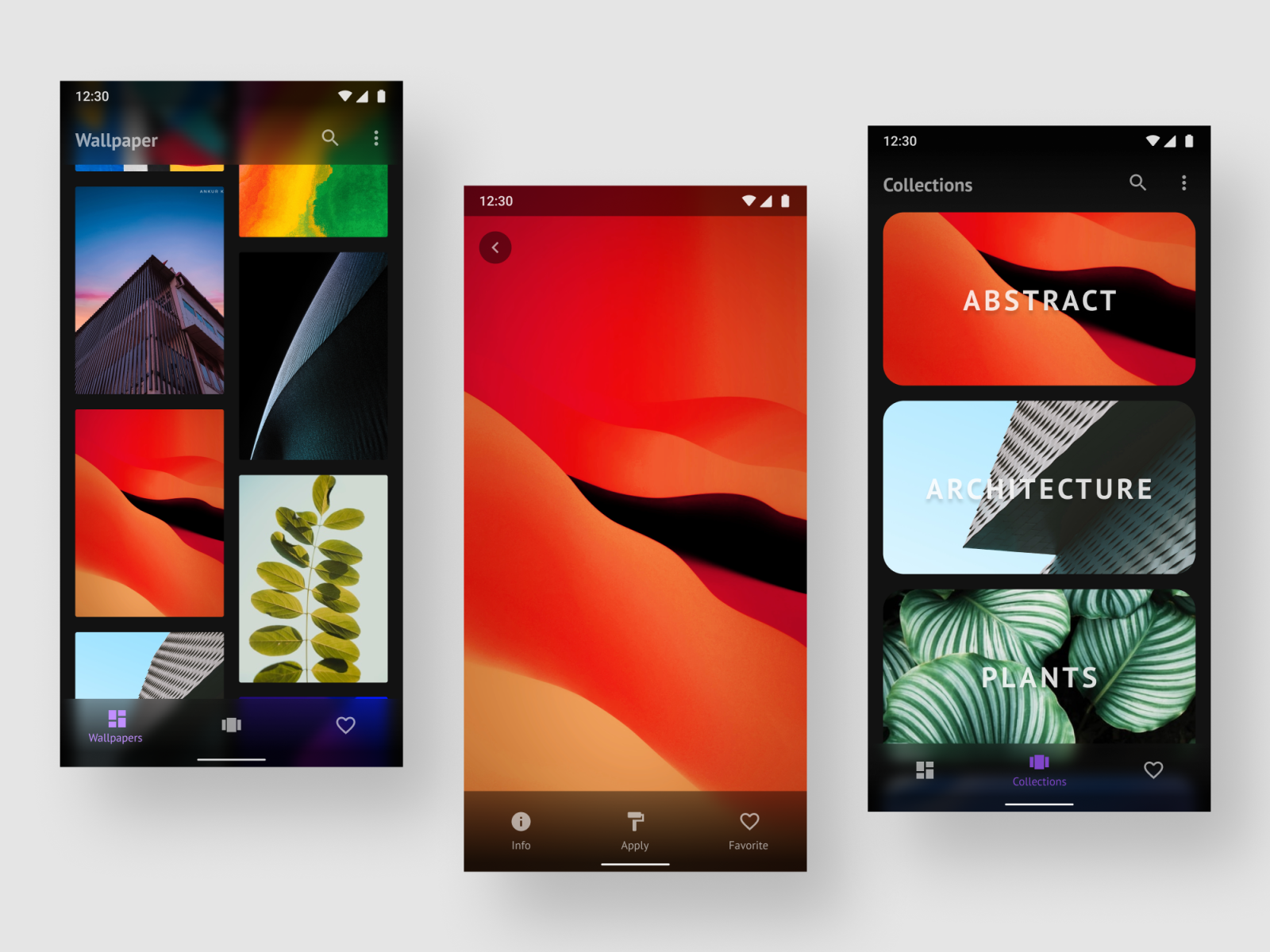 Wallpaper App UI Concept by Kaustubh Prabhu on Dribbble
