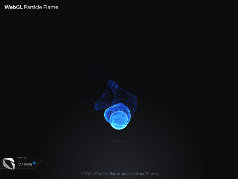 Three.js Particle Fire - Blue Variant by Ghanashyam Sateesh on Dribbble