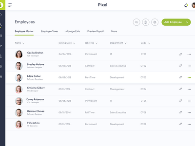 Paybooks Employee Screens by Dimple Bhavsar on Dribbble