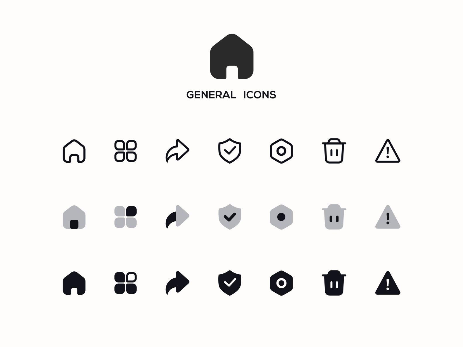 GENERAL ICONS by Nan _ more on Dribbble