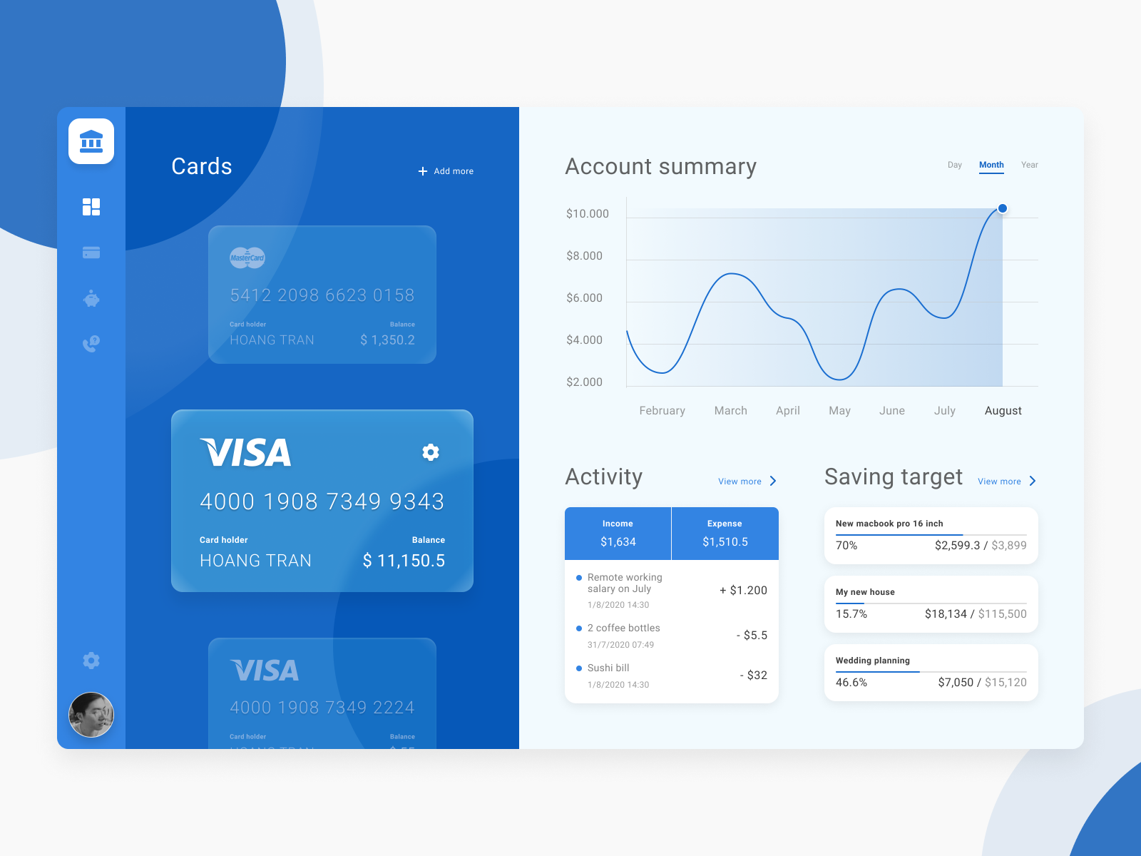 Money-saving app by Hoang Tran on Dribbble