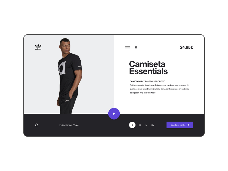 Adidas Essentials Website by Toni Parod on Dribbble