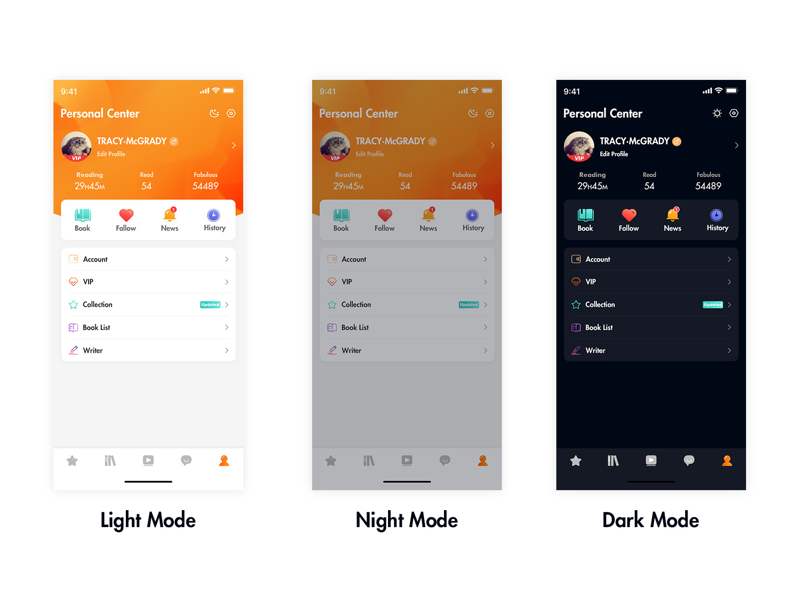 Personal Center Design by Xiejincheng on Dribbble
