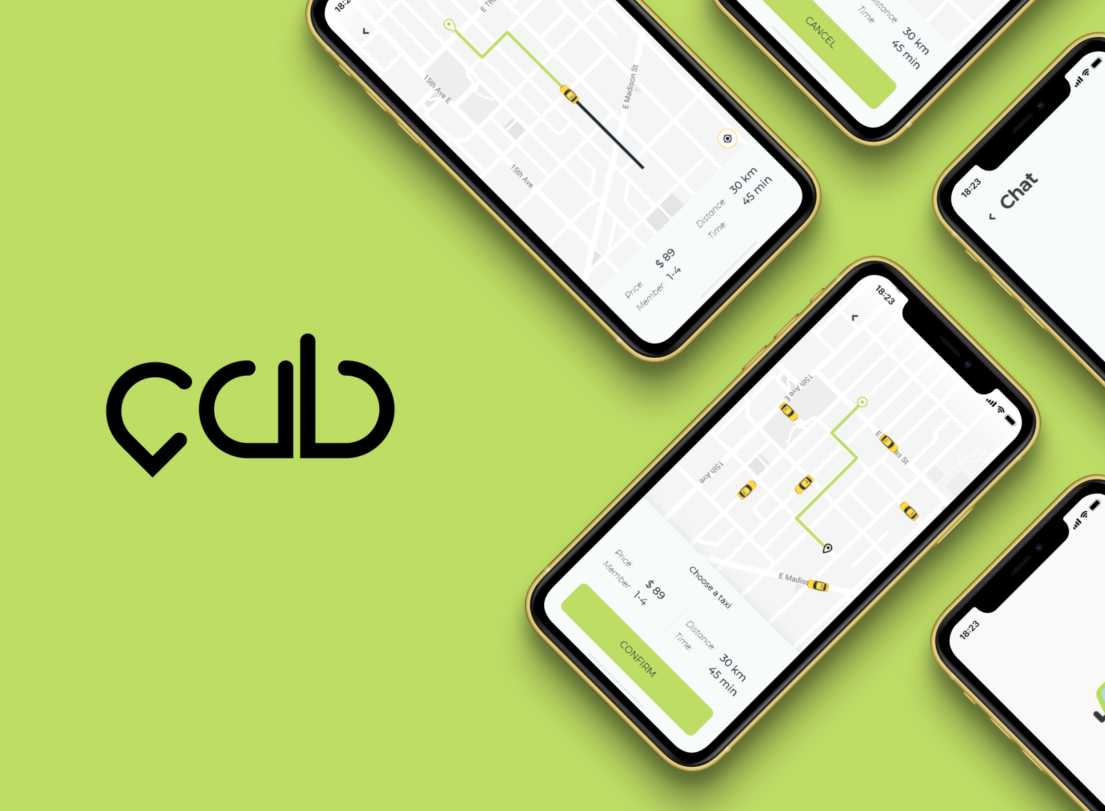 CAB - Taxi app UI/UX design by Hub of Design on Dribbble