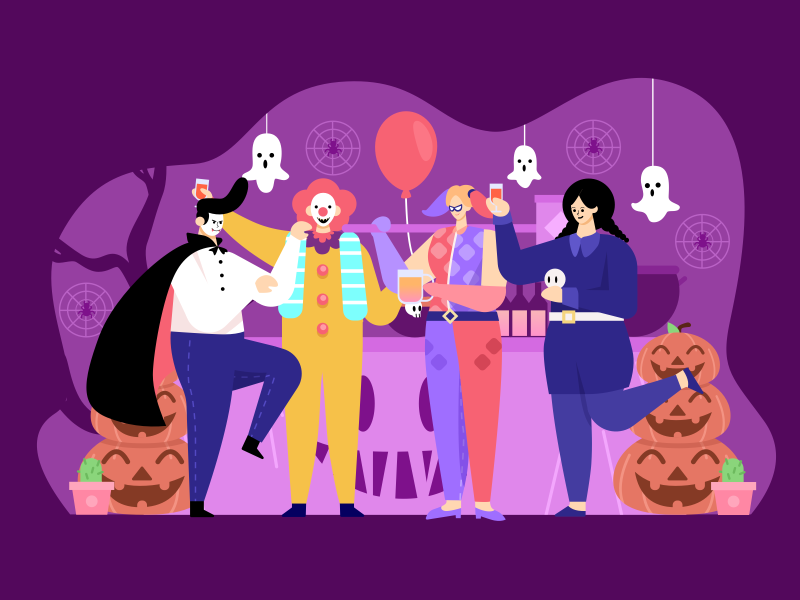 Halloween Party by salestinus sustyo h for Paperpillar on Dribbble