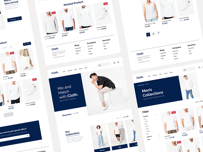 Cloth👕 - Fashion Store Website by Elda Chandra for Visual Kreasi on ...