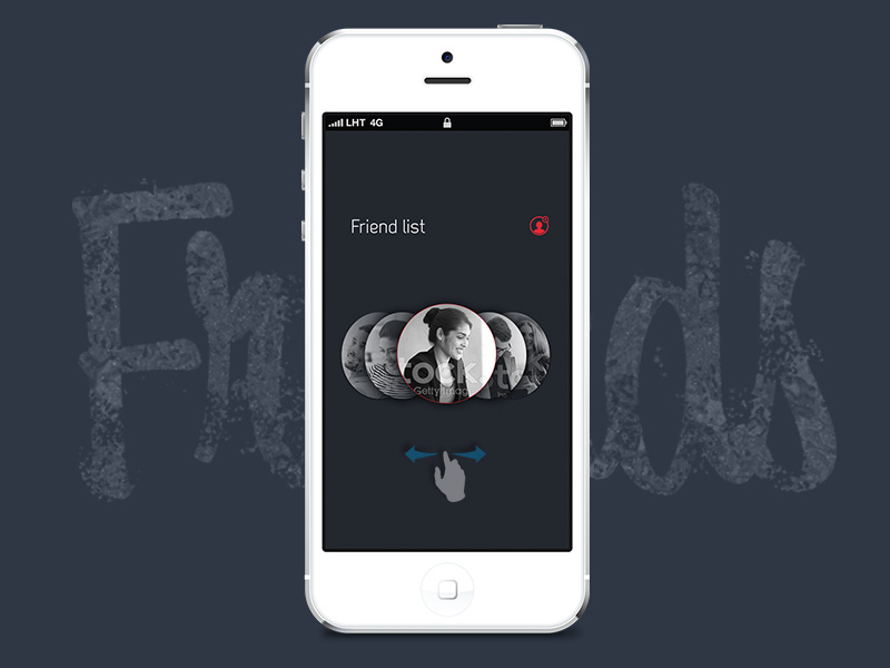 Friends list screen by Paulin on Dribbble