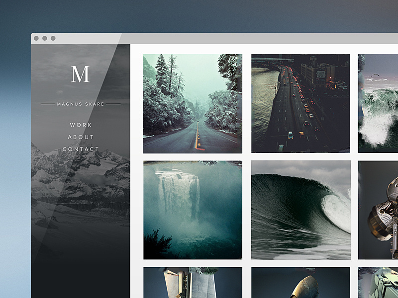 Personal Portfolio Concept by Magnus Skare on Dribbble