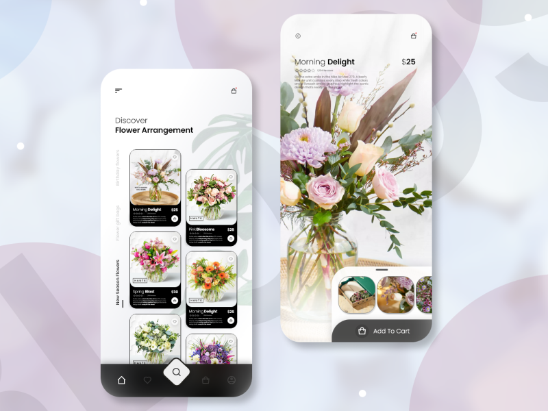 Flowers Delivery App Design (Adobe XD) by S.H Designs on Dribbble