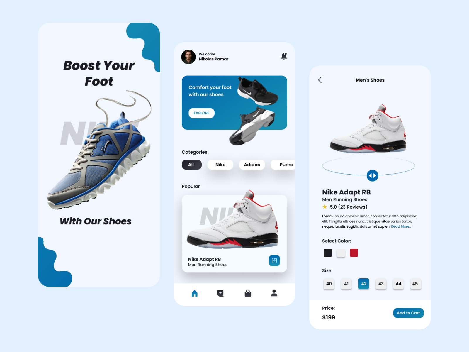 Nike Shoes App by Mr. Anis for Vision IT Studio™ on Dribbble