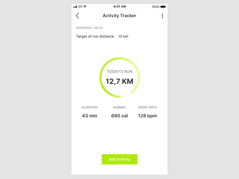 Daily UI #041 Workout Tracker by Yuliia K on Dribbble