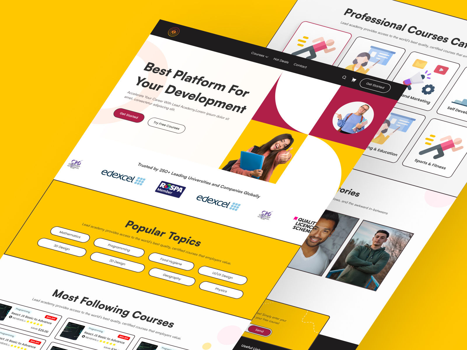 E-learning Website by Ahnaf Tahmid on Dribbble